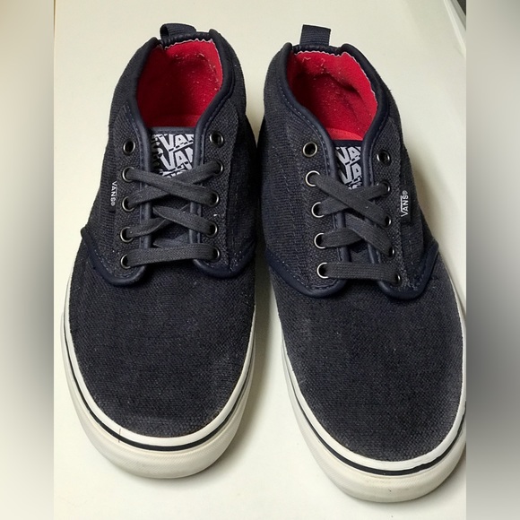 Vans | Shoes | Mens 95 Thick Heavy Navy Blue Canvas Mid Top Vans ...